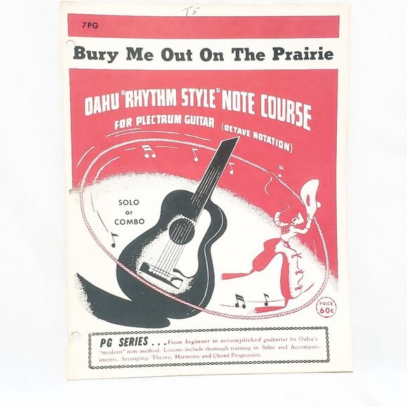 Oahu Publishing Company | Other | Bury Me Out On The Prairie Guitar ...